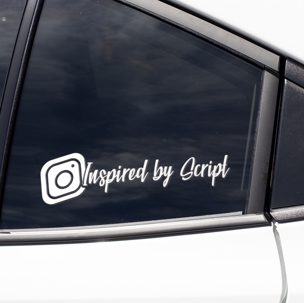 INSTAGRAM SOCIAL MEDIA VINYL DECAL – Inspired by Script